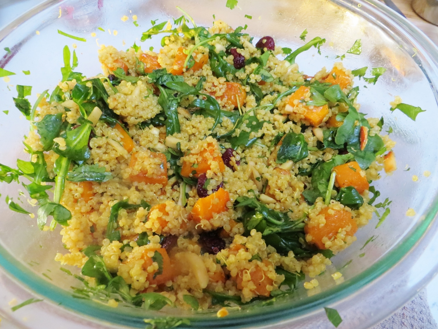 Curry Roasted Butternut Squash Quinoa Salad (gluten-free, dairy-free ...