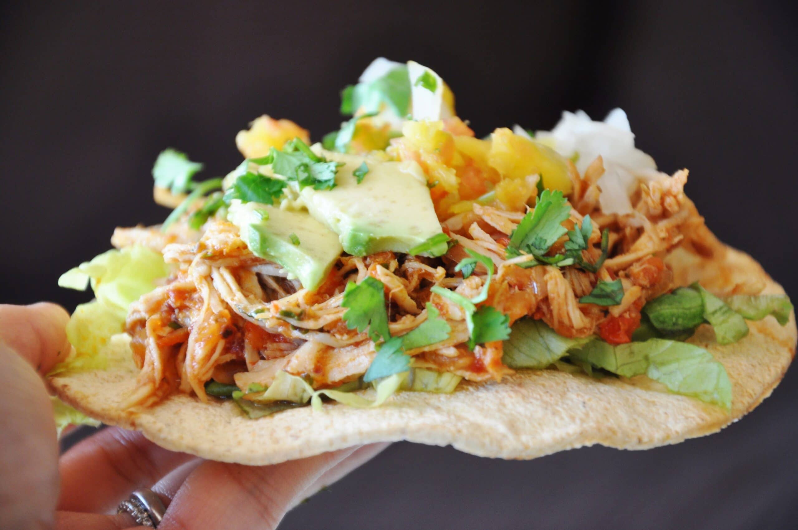 Instant Pot Chipotle Chicken Tinga Tostadas - Honey, Whats Cooking