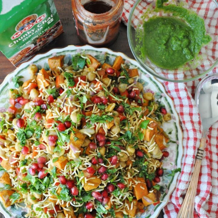 Sweet Potato Chaat (gluten-free, vegan, healthy) - Honey, Whats Cooking