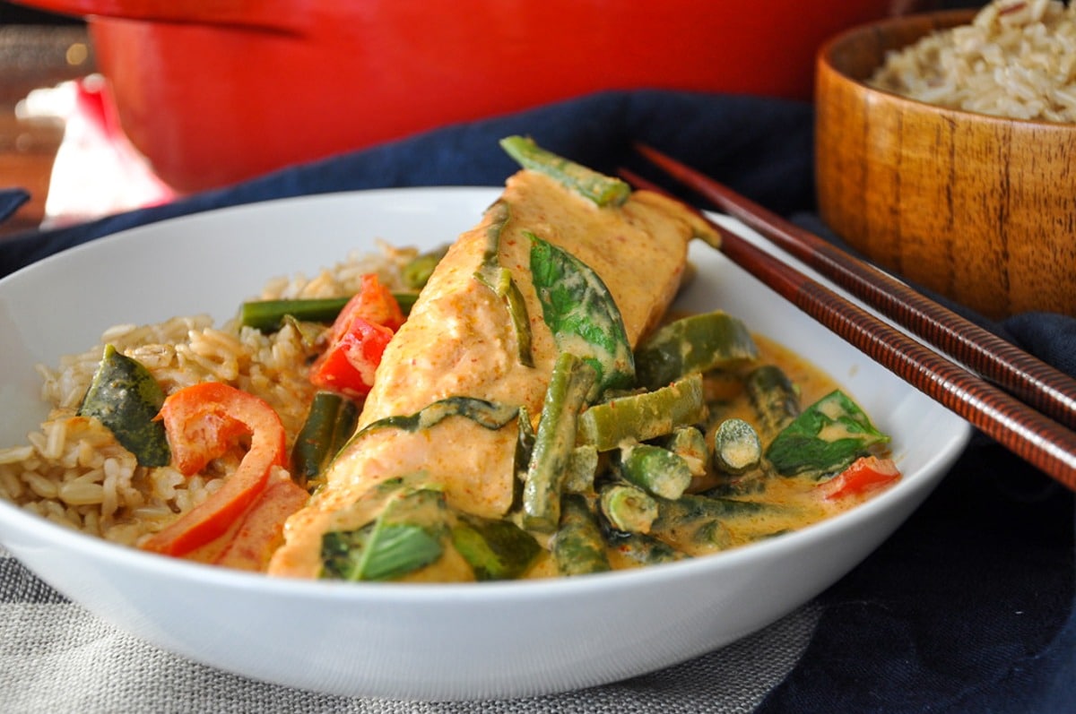 Salmon Panang Curry (paleo, dairy-free, gluten-free) - Honey, Whats Cooking