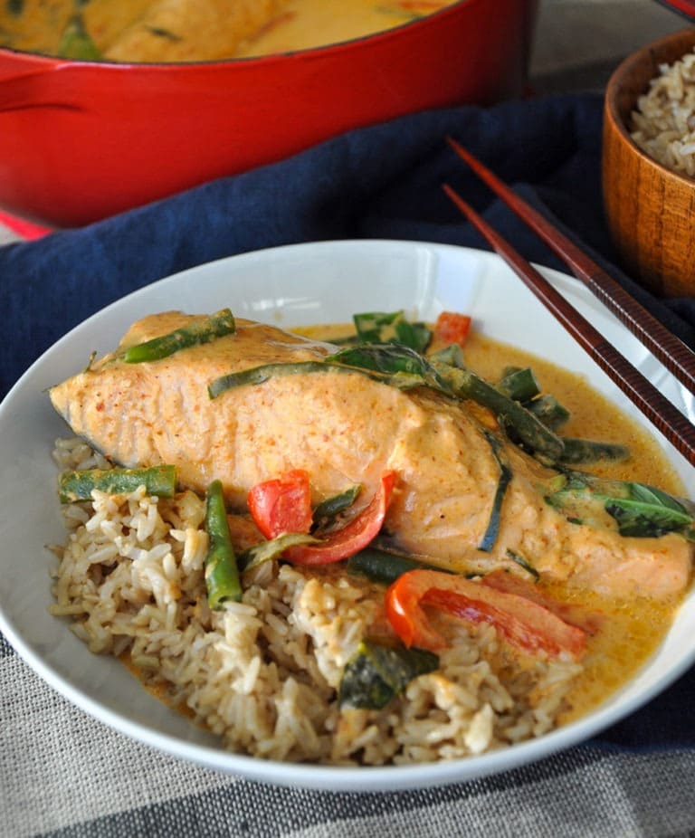 Salmon Panang Curry (paleo, dairy-free, gluten-free) - Honey, Whats Cooking