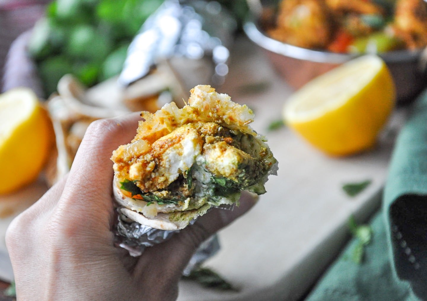 Paneer Kathi Roll (vegetarian, gluten-free option) - Honey, Whats Cooking