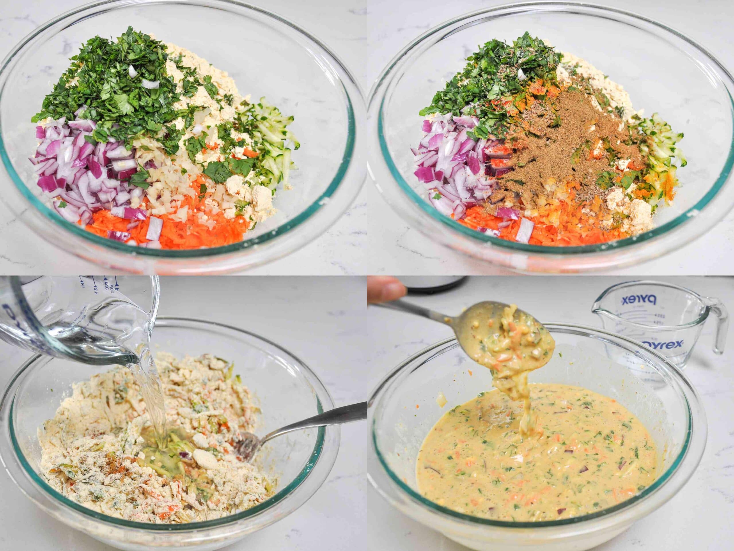 Zucchini Carrot Besan Chilla (Besan Chilla) - Honey, Whats Cooking