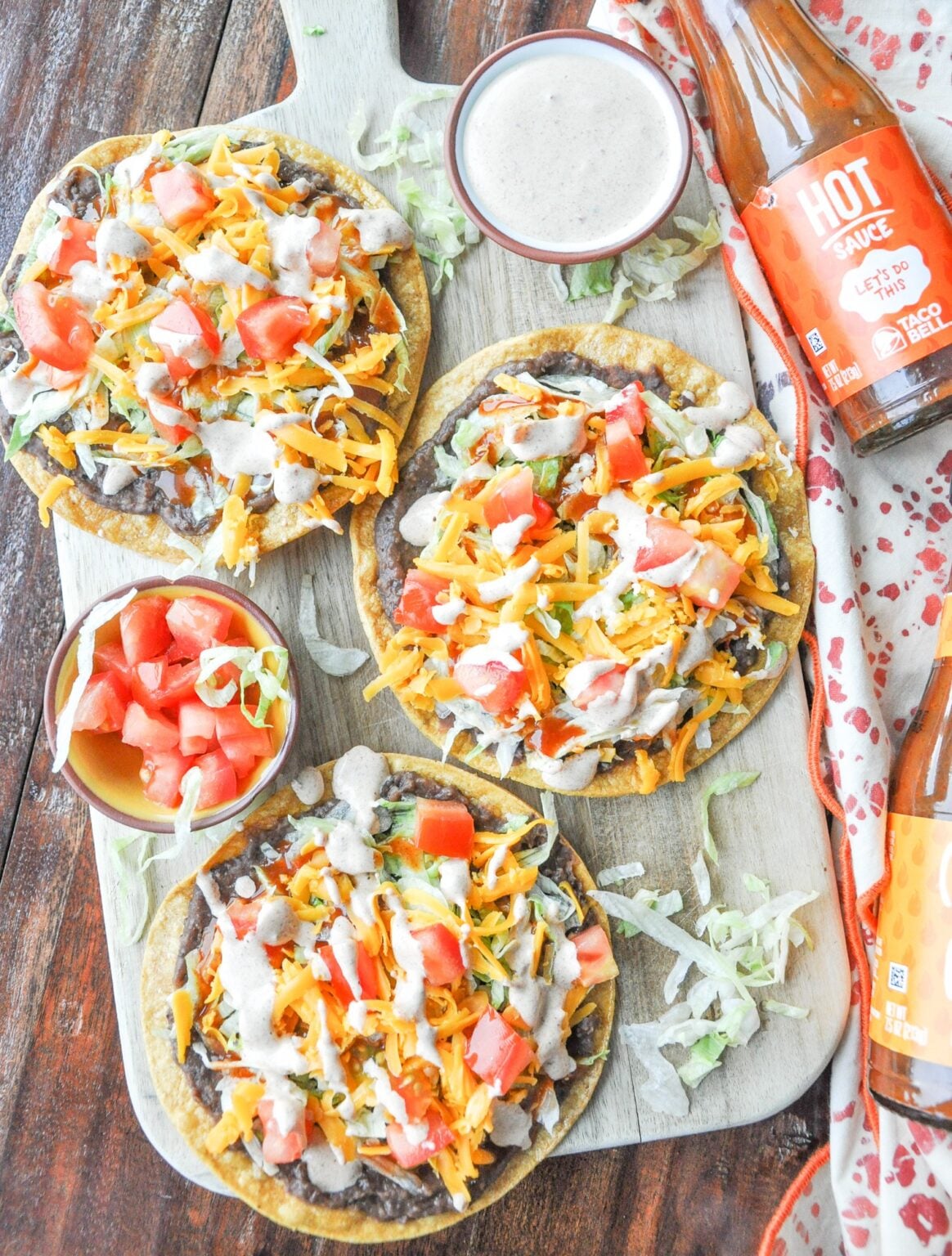Taco Bell Spicy Tostada (baked) - Honey, Whats Cooking