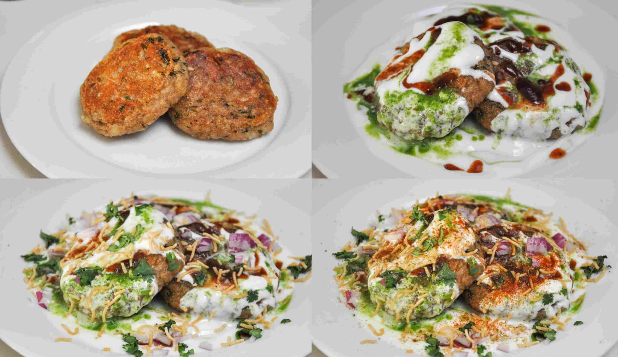 Aloo Tikki Chaat (not fried) - Honey, Whats Cooking
