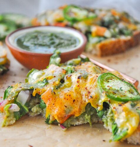 Spinach Chutney Cheese Toastie (vegetarian, gf option) - Honey, Whats ...
