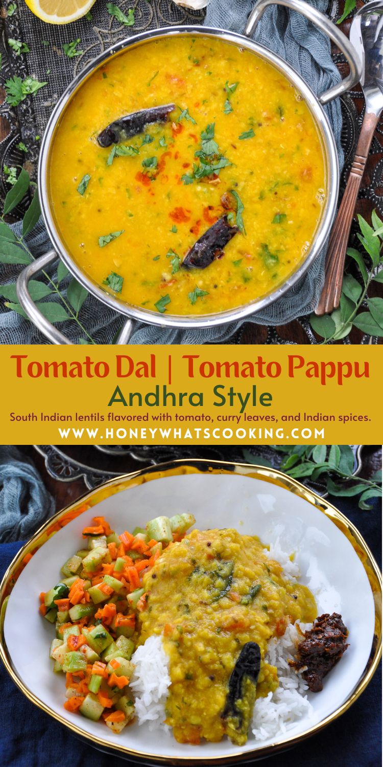 Tomato Dal | Andhra Style Tomato Pappu Recipe - Honey, Whats Cooking