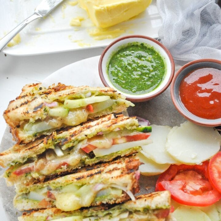 Bombay Grilled Sandwich (vegetarian) - Honey, Whats Cooking