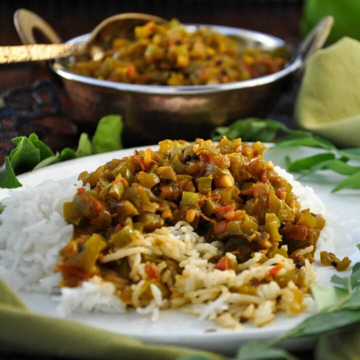 Capsicum Kura (Andhra Bell Pepper Curry) - Honey, Whats Cooking