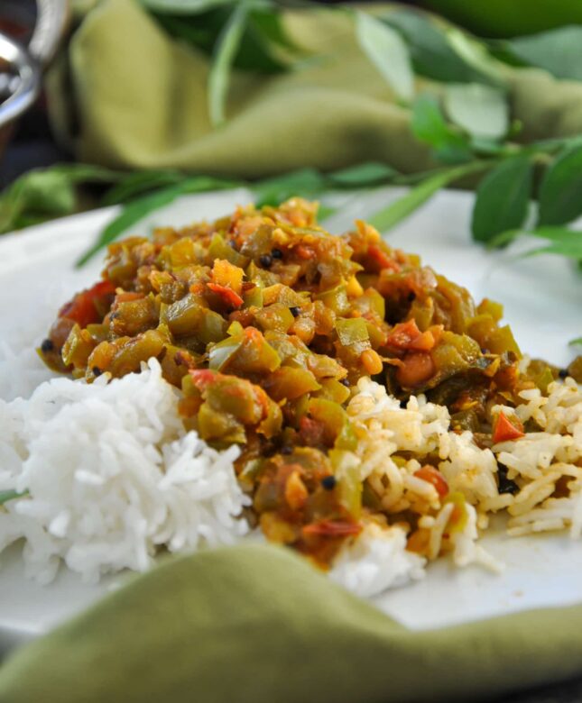 Capsicum Kura (Andhra Bell Pepper Curry) - Honey, Whats Cooking