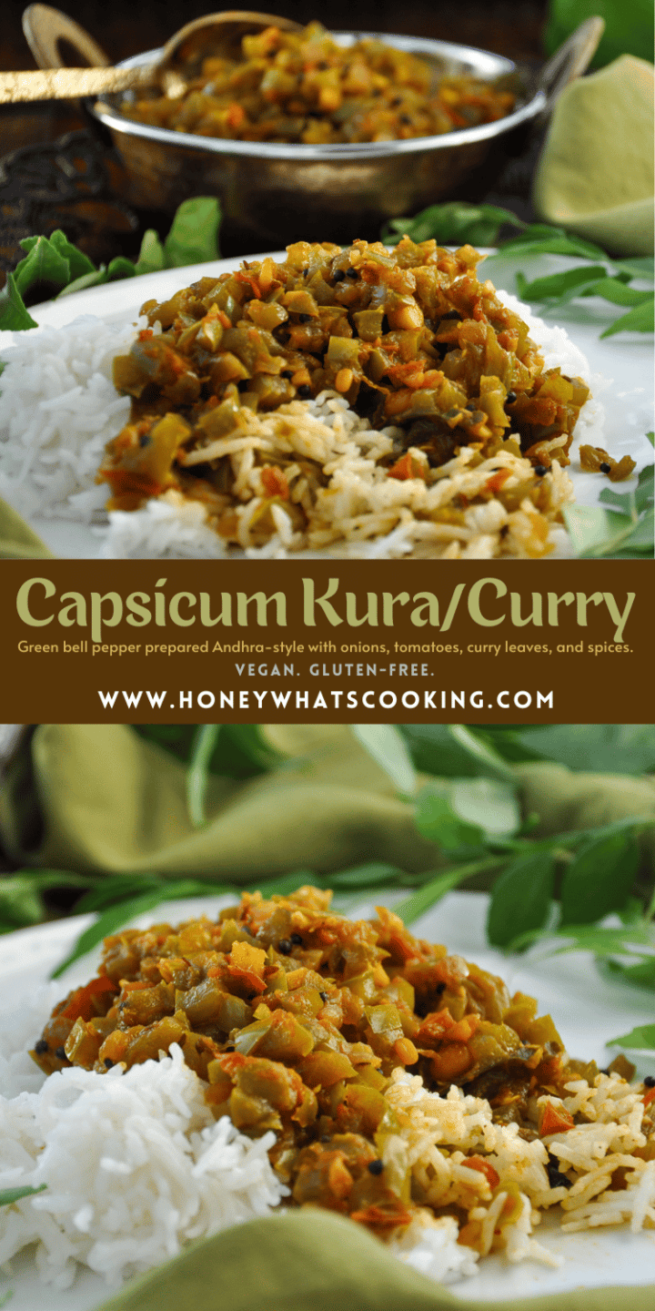 Capsicum Kura (Andhra Bell Pepper Curry) - Honey, Whats Cooking
