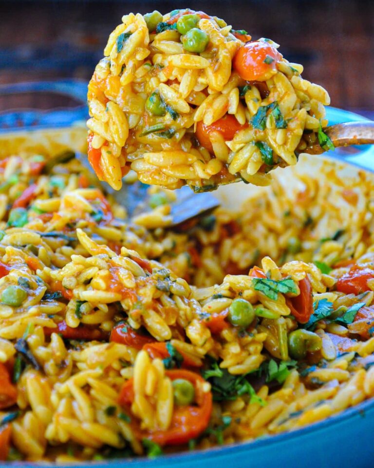 Tomato Orzo with Spinach (Indian Fusion) - Honey, Whats Cooking
