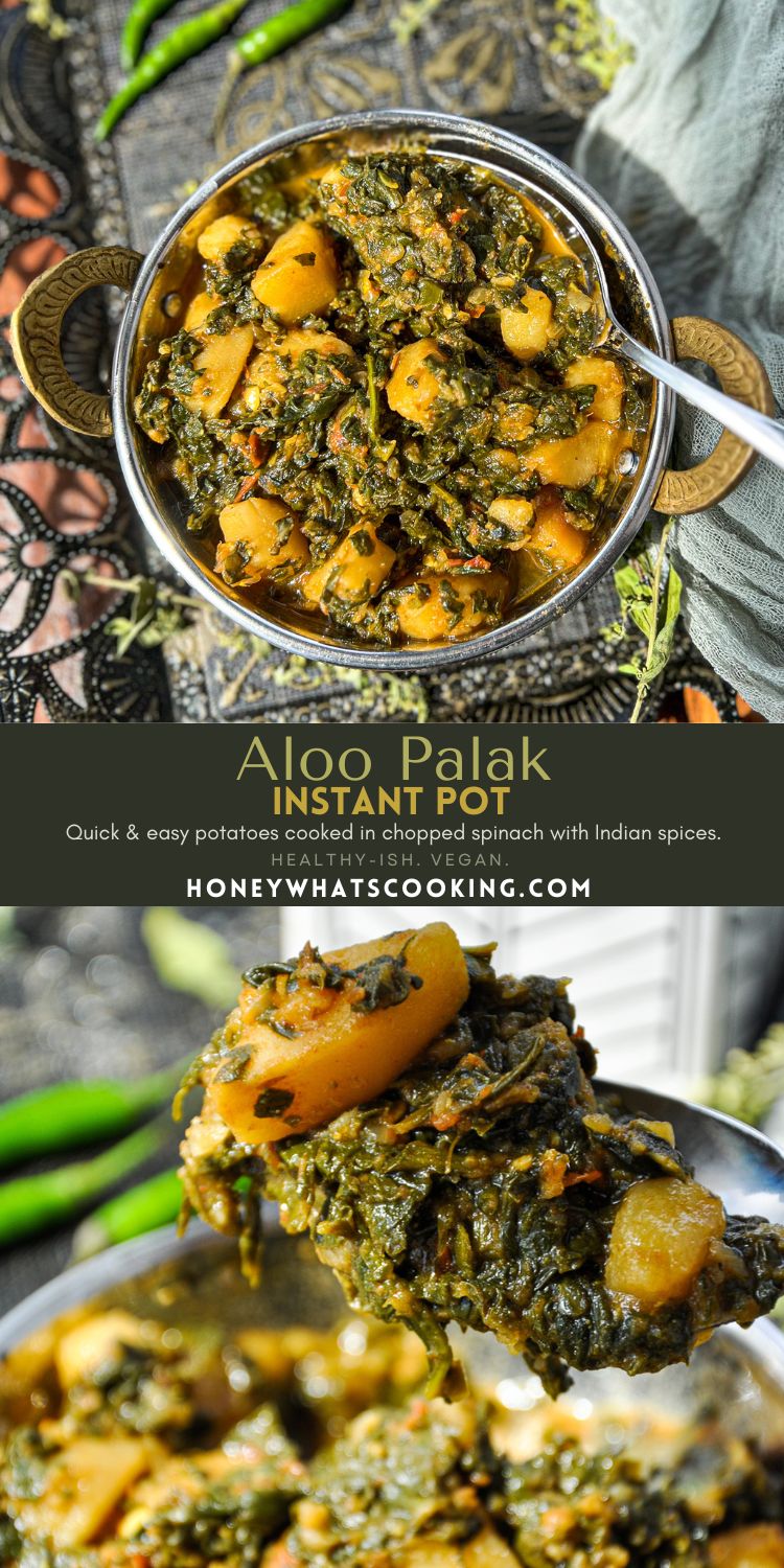 Aloo Palak (Spinach Potato Curry) - Honey, Whats Cooking