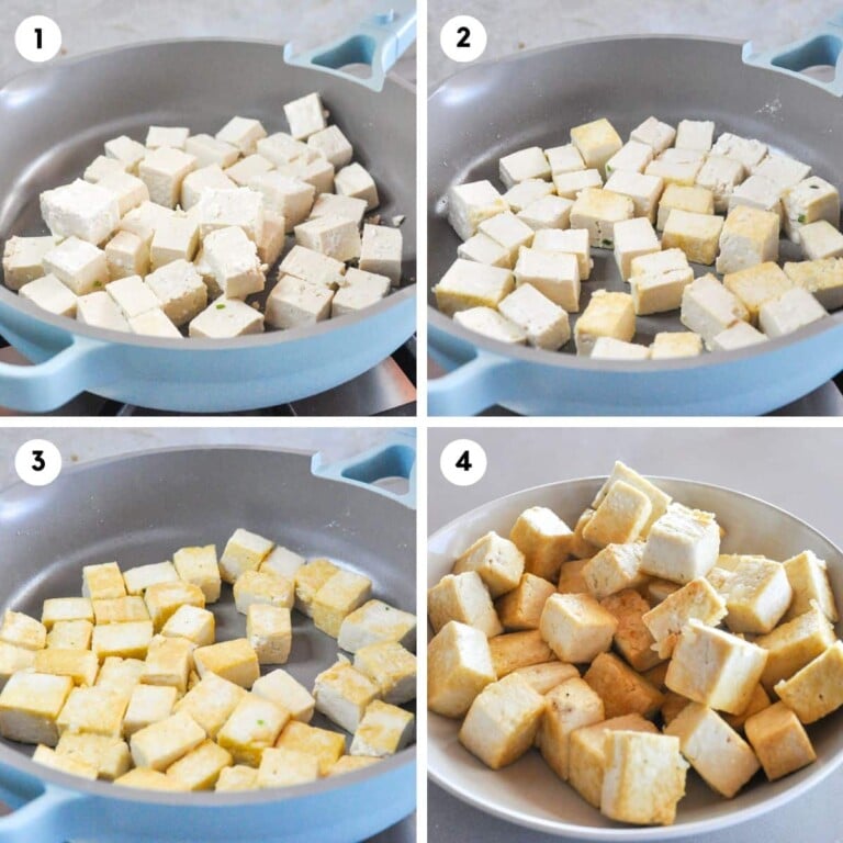 Crispy Asian Tofu in a Ginger Garlic Sauce (No Fry) - Honey, Whats Cooking