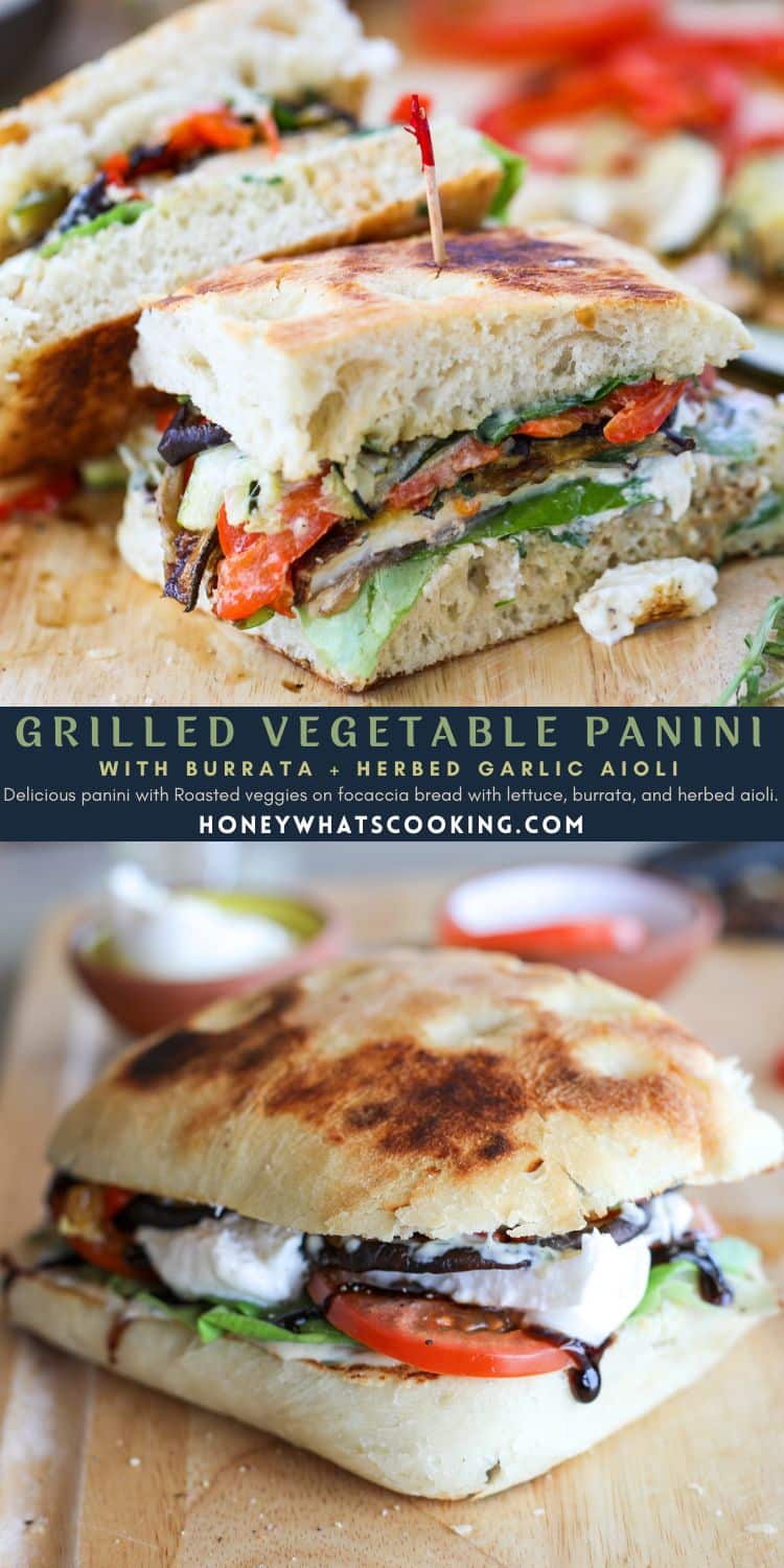 Roasted Vegetable Panini with Herb Aioli - Honey, Whats Cooking