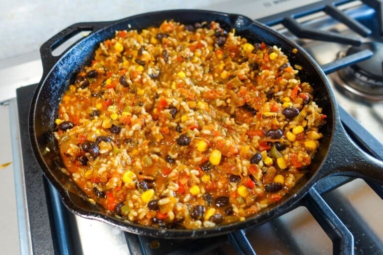 Easy Vegetarian Burrito Skillet (One-Pan) - Honey, Whats Cooking
