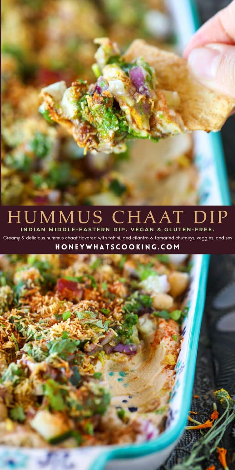 Hummus Chaat Dip (easy, no-cook recipe) - Honey, Whats Cooking