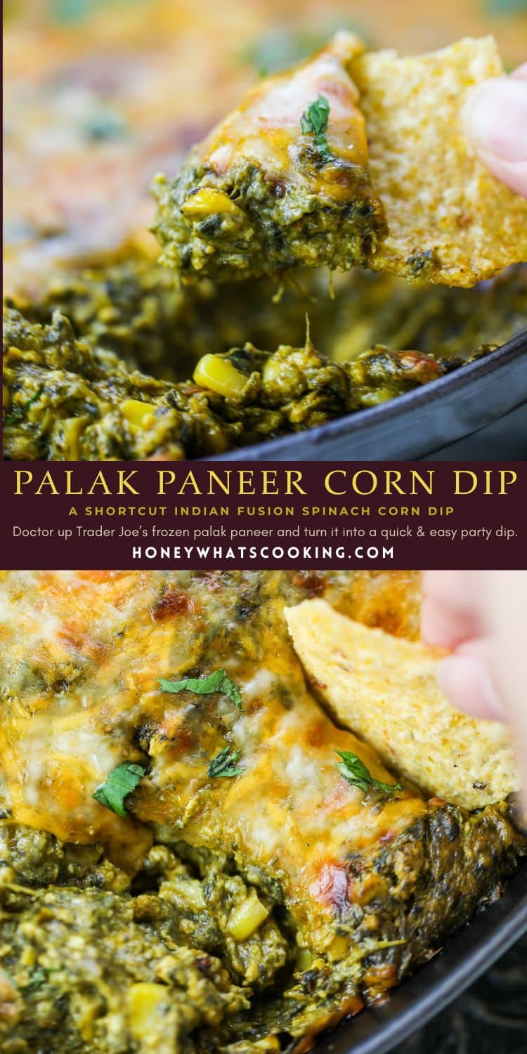 Palak Paneer Dip with Corn using Trader Joe's Frozen Palak Paneer ...