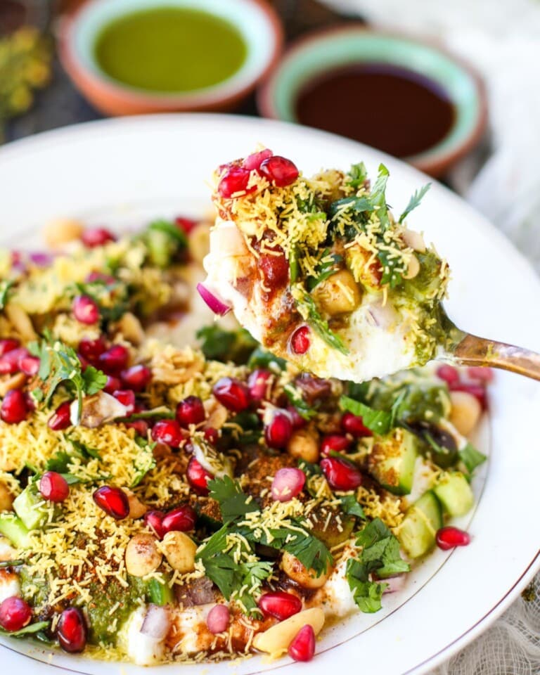 High Protein Dahi Chana Chaat with Greek Yogurt - Honey, Whats Cooking